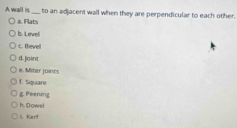 Solved: A wall is_ to an adjacent wall when they are perpendicular to ...
