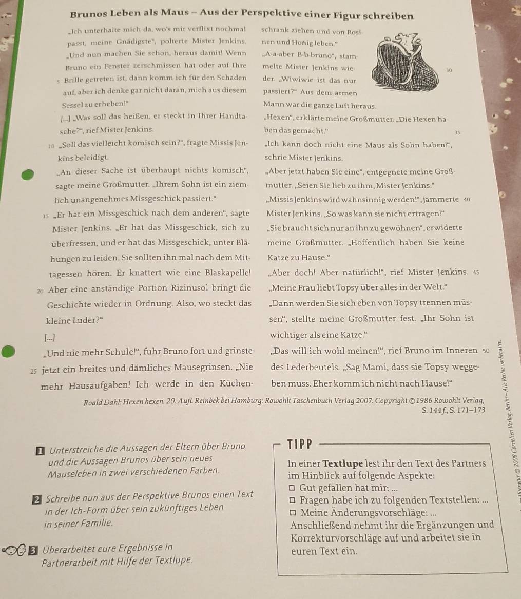 Gelöst:Brunos Leben als Maus - Aus der Perspektive einer Figur ...
