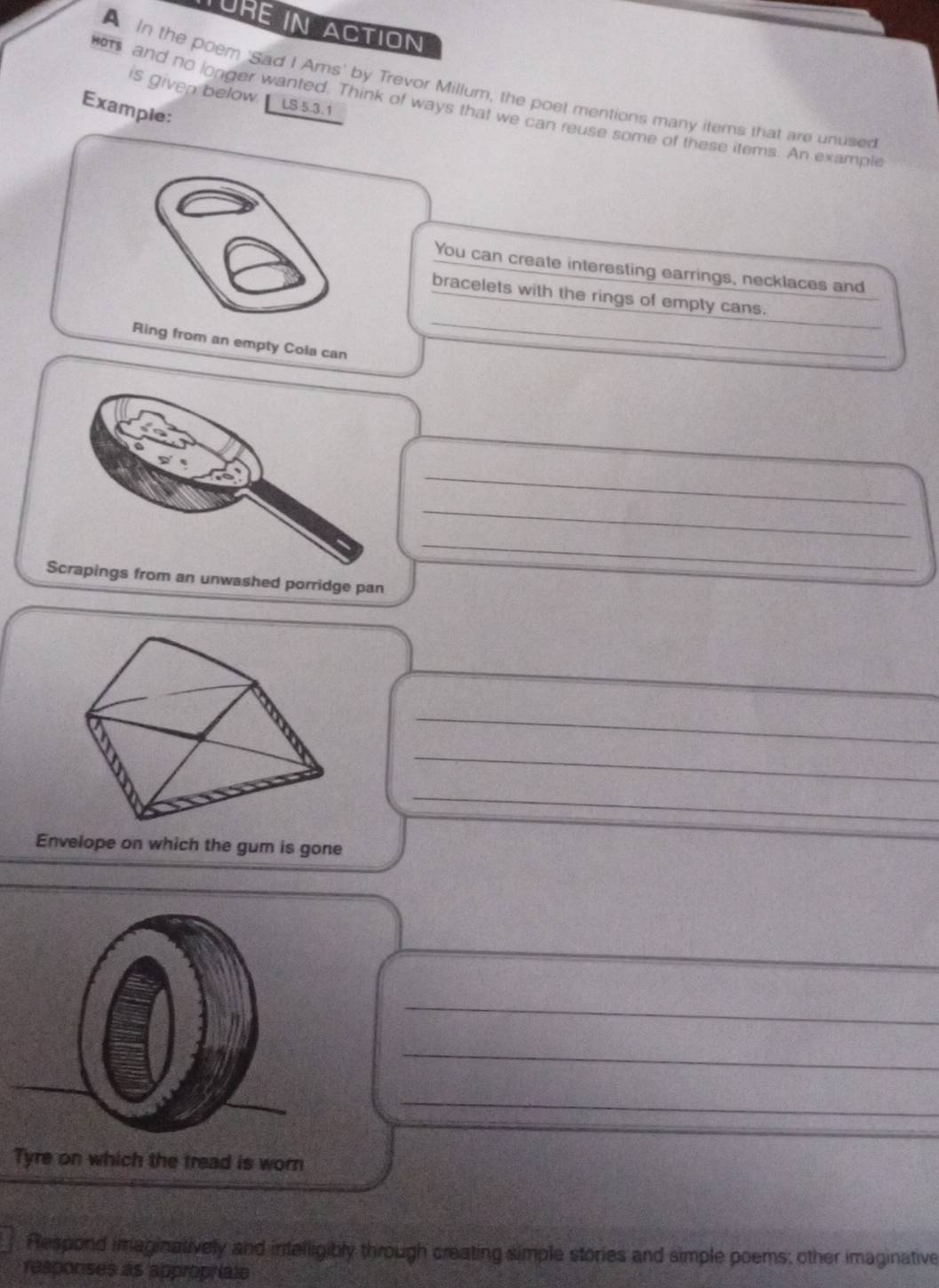 Selesai:TURE IN ACTION A In the poem 'Sad I Ams' by Trevor Millum, the ...