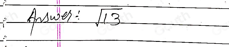 Solved: Find the distance between the two points in simplest radical ...