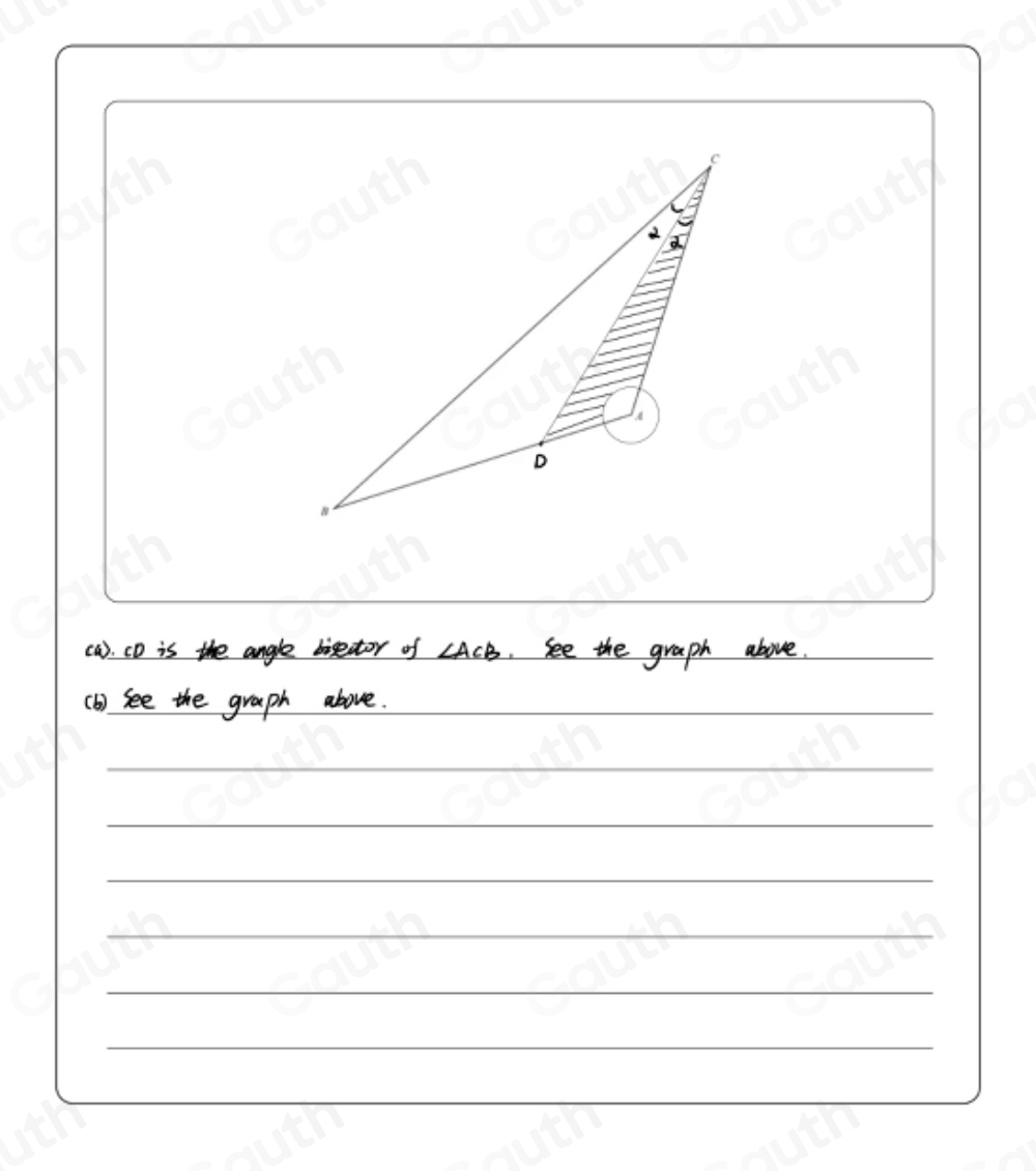 Solved: The diagram below shows triangle ABC. (a) On the diagram ...