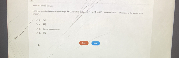 Solved: Select the correct answer. Marie has a garden in the shape of ...