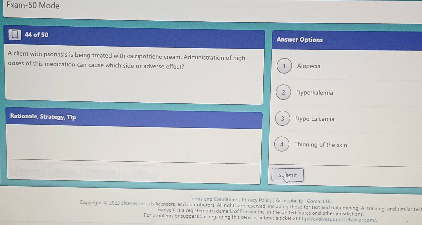 Solved: Exam-50 Mode 44 of 50 Answer Options A client with psoriasis is ...
