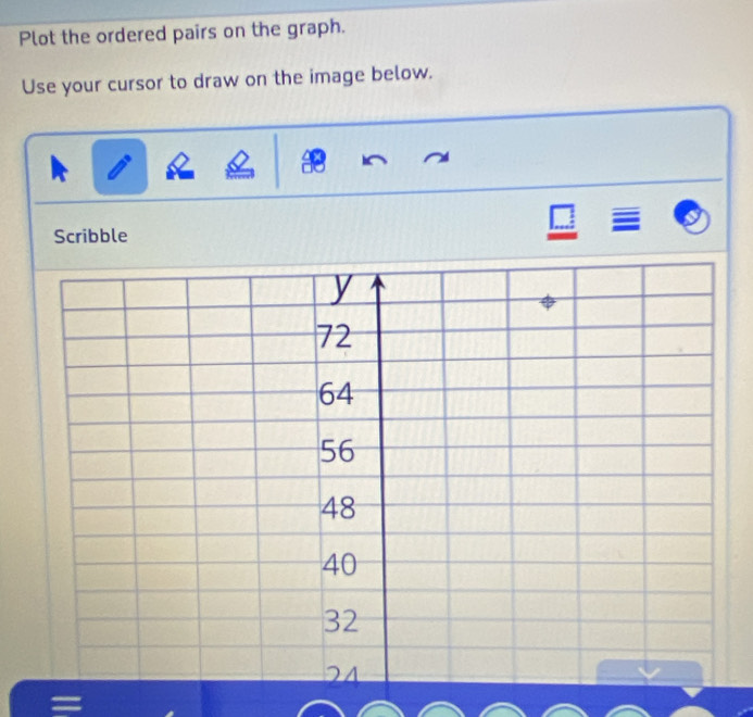 Solved: Plot the ordered pairs on the graph. Use your cursor to draw on ...
