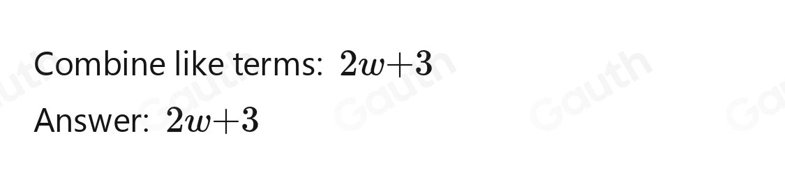 Solved: Simplify 4w+3-2w [Math]