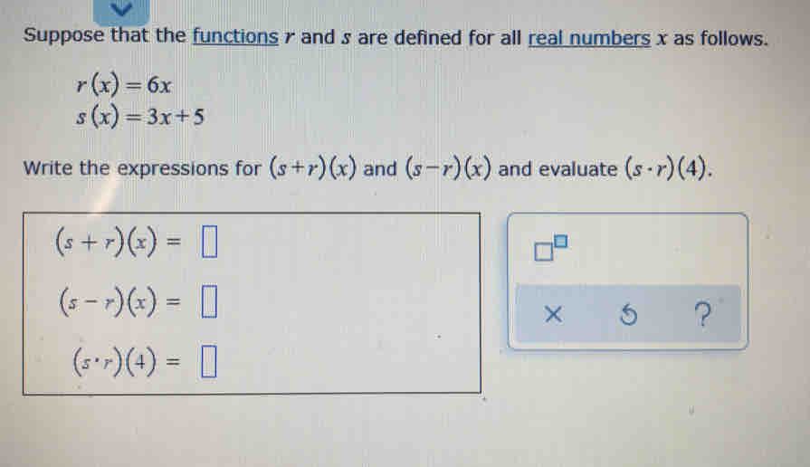 Solved: Suppose that the functions r and s are defined for all real ...
