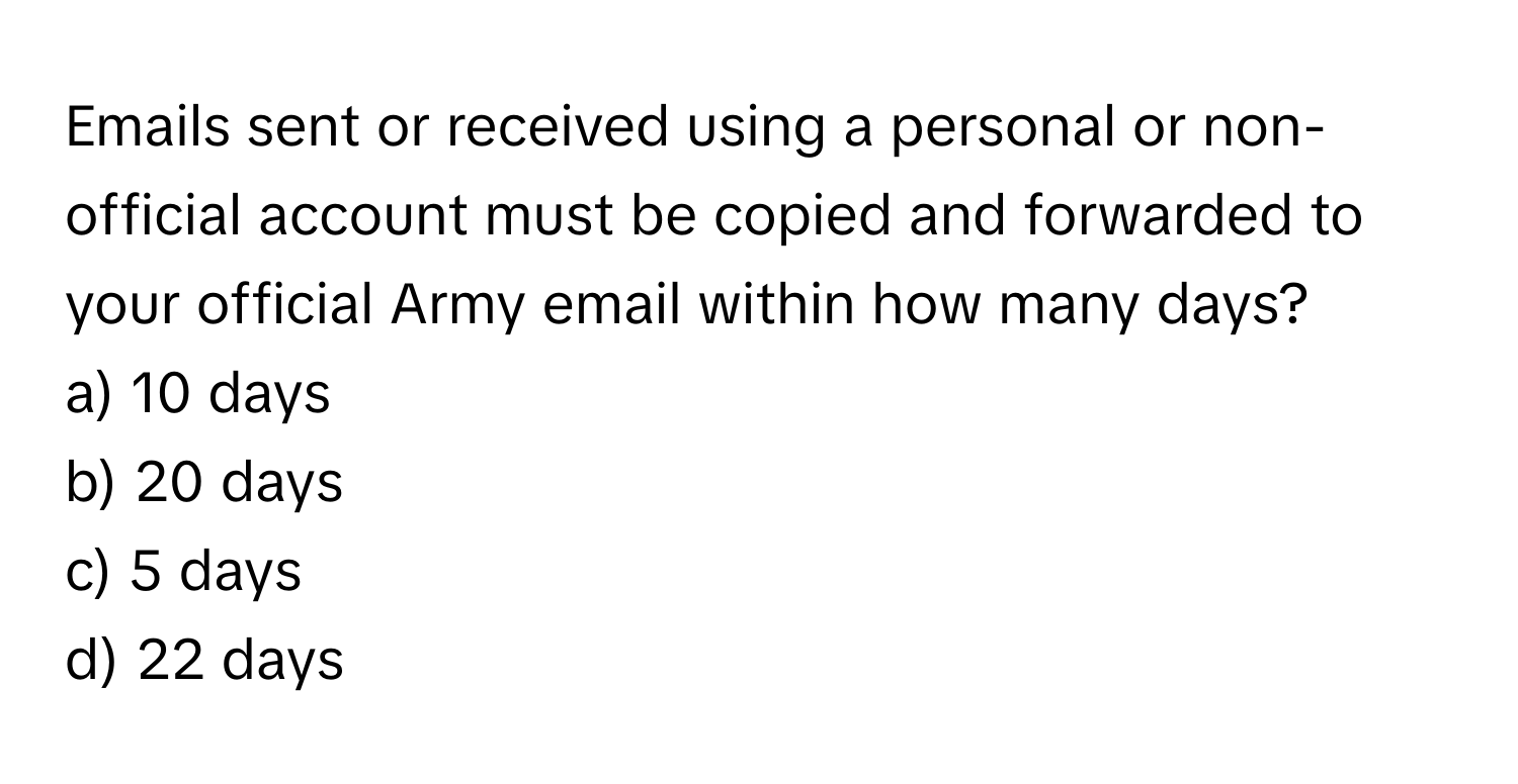 Solved: Emails sent or received using a personal or non-official ...