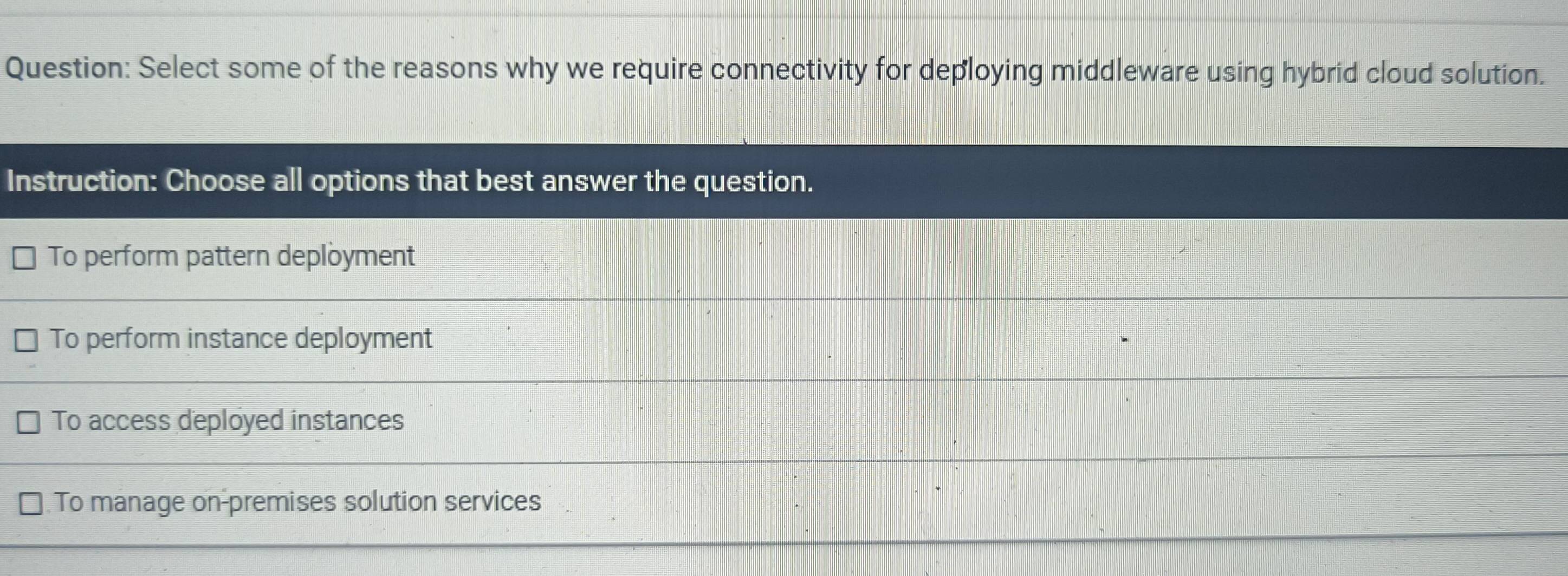 Solved: Select some of the reasons why we require connectivity for ...