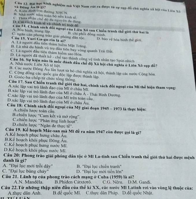 Giải quyết:Đài học kinh nghiệm mà Việt Nam rút ra được từ sự sụp đỗ chủ ...