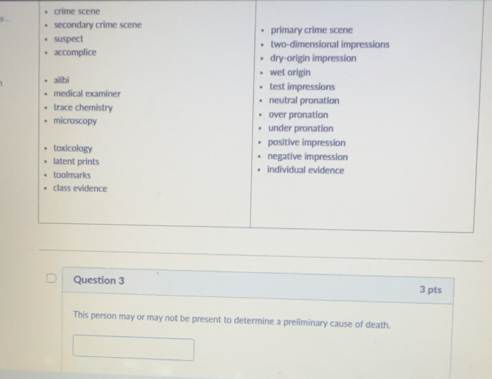 Résolu :crime scene 1 secondary crime scene primary crime scene suspect ...