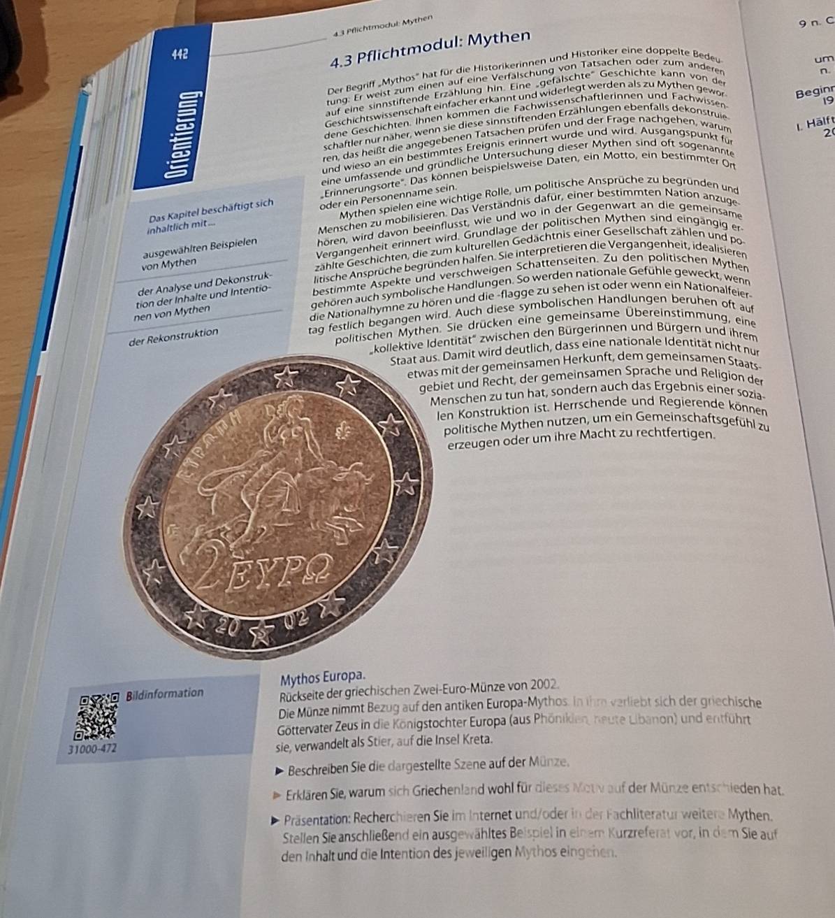 Gelöst:Pflichtmodul: Mythen 9 n. C 442 4.3 Pflichtmodul: Mythen Der ...