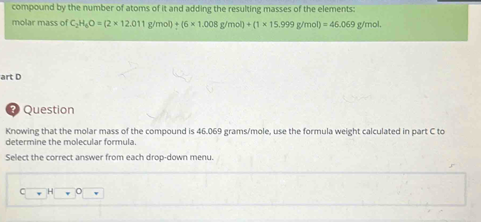 Solved: compound by the number of atoms of it and adding the resulting ...
