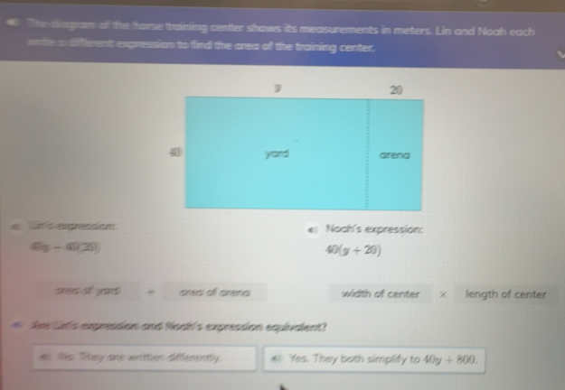 Solved: The diagram of the horse training certer shows its measurements ...