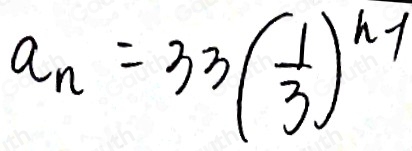 Solved: Write the explicit formula for the sequence 33, 11, 11/3, 11/9 ...