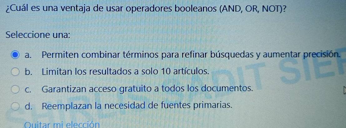 Resuelto:¿Cuál es una ventaja de usar operadores booleanos (AND, OR ...
