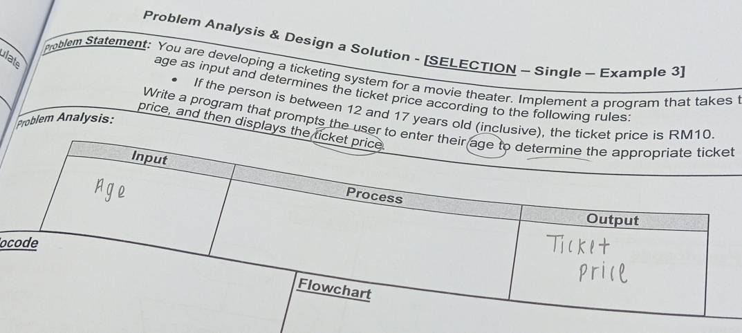 Selesai:Problem Analysis & Design a Solution - [SELECTION - Single ...