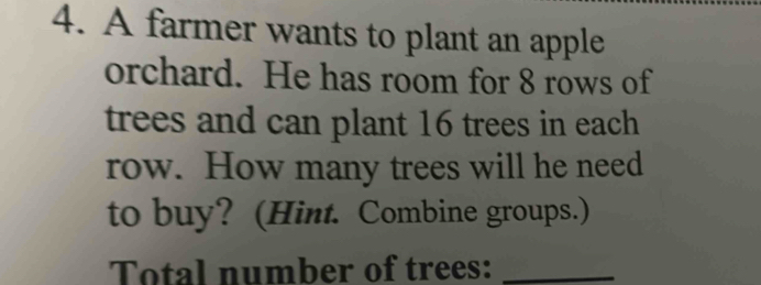 Solved: A farmer wants to plant an apple orchard. He has room for 8 ...