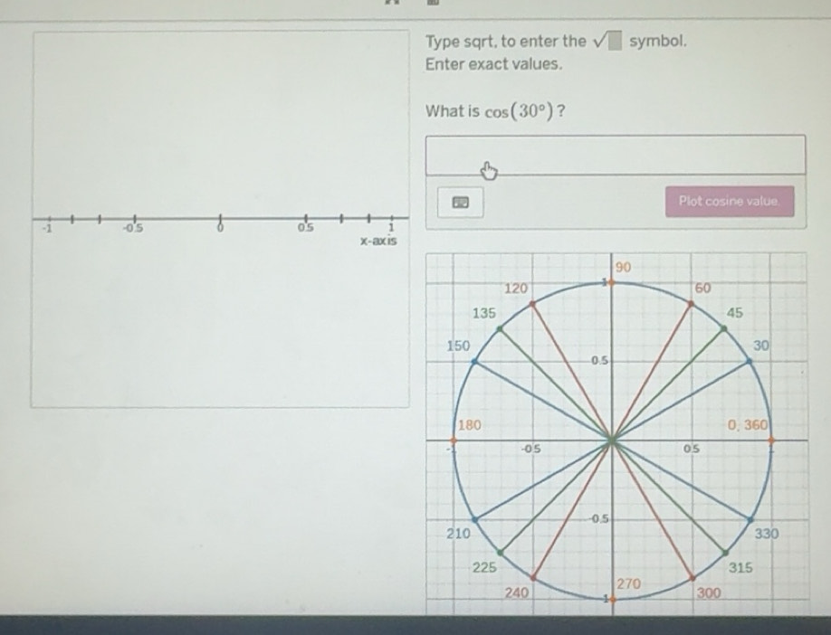 Solved: Type sqrt, to enter the sqrt( ) symbol. Enter exact values ...