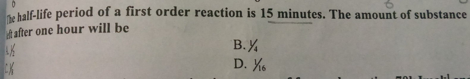 Solved: he half-life period of a first order reaction is 15 minutes ...