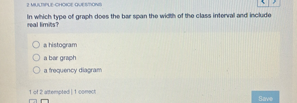 Solved: MULTIPLE-CHOICE QUESTIONS In which type of graph does the bar ...