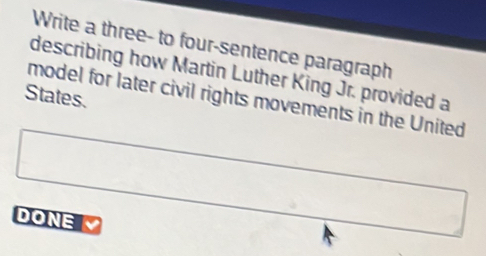 Solved: Write a three- to four-sentence paragraph describing how Martin ...