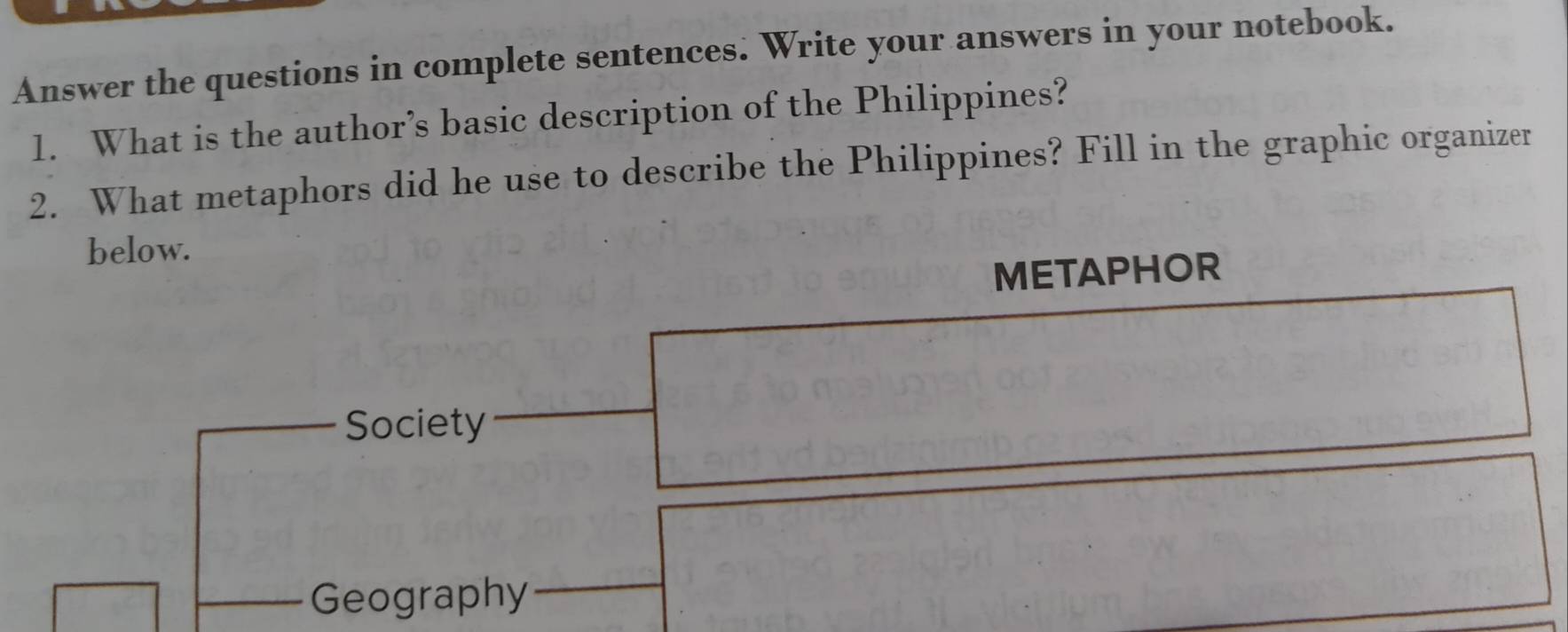 Solved: Answer the questions in complete sentences. Write your answers ...