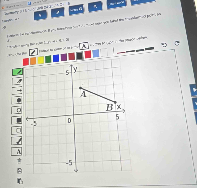 Solved: Line Guide Student Hom.. Google Docs Geometry U1 End of Unit 24 ...