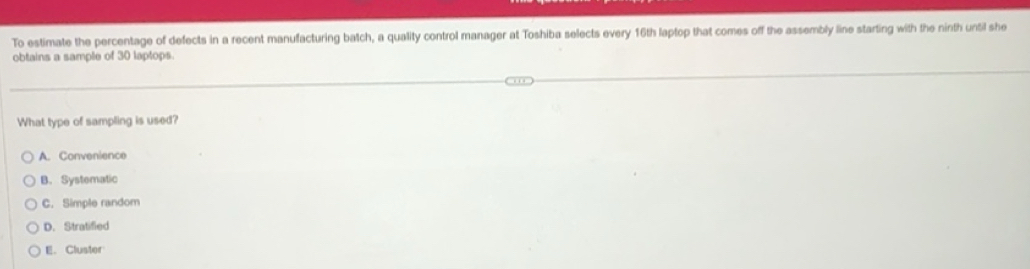 Solved: To estimate the percentage of defects in a recent manufacturing ...