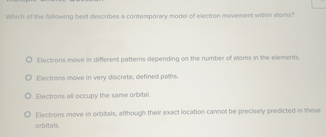 Solved: Which of the following best describes a contemporary model of ...