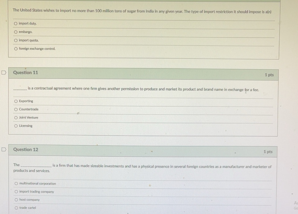 Solved: The United States wishes to import no more than 100 million ...