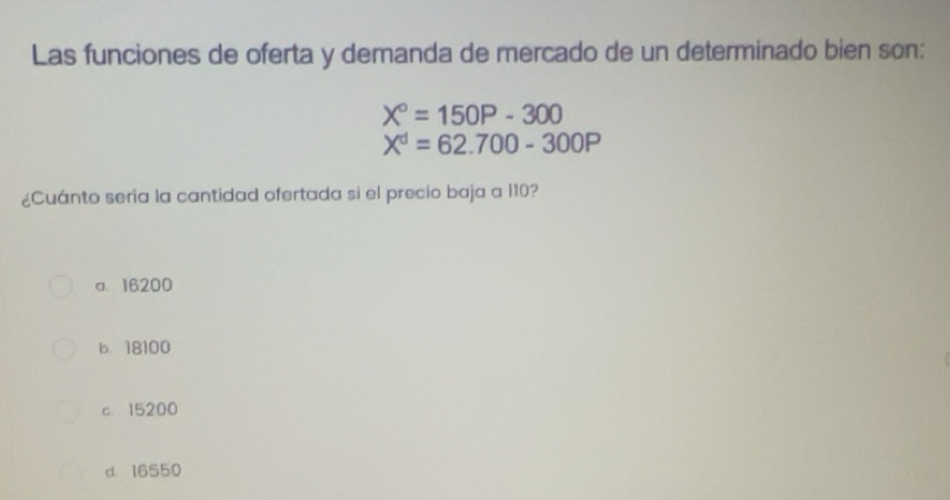 Resuelto:Las funciones de oferta y demanda de mercado de un determinado ...
