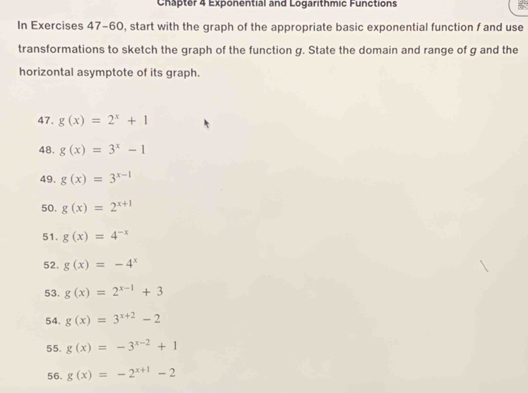 Solved: Chapter 4 Exponential and Logarithmic Functions , In Exercises ...
