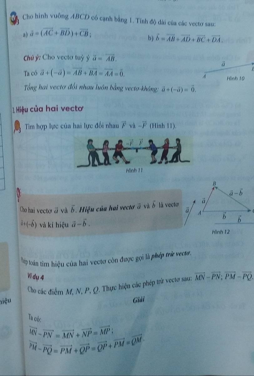 Giải quyết:Cho hình vuông ABCD có cạnh bằng 1. Tính độ dài của các ...