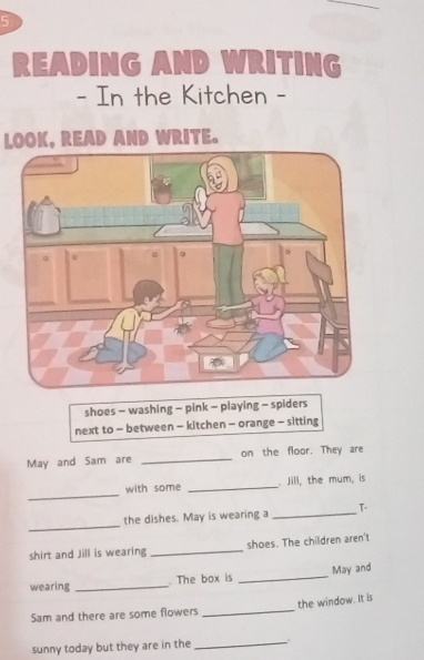Solved: READING AND WRITING - In the Kitchen - LOOK, READ AND WRITE ...