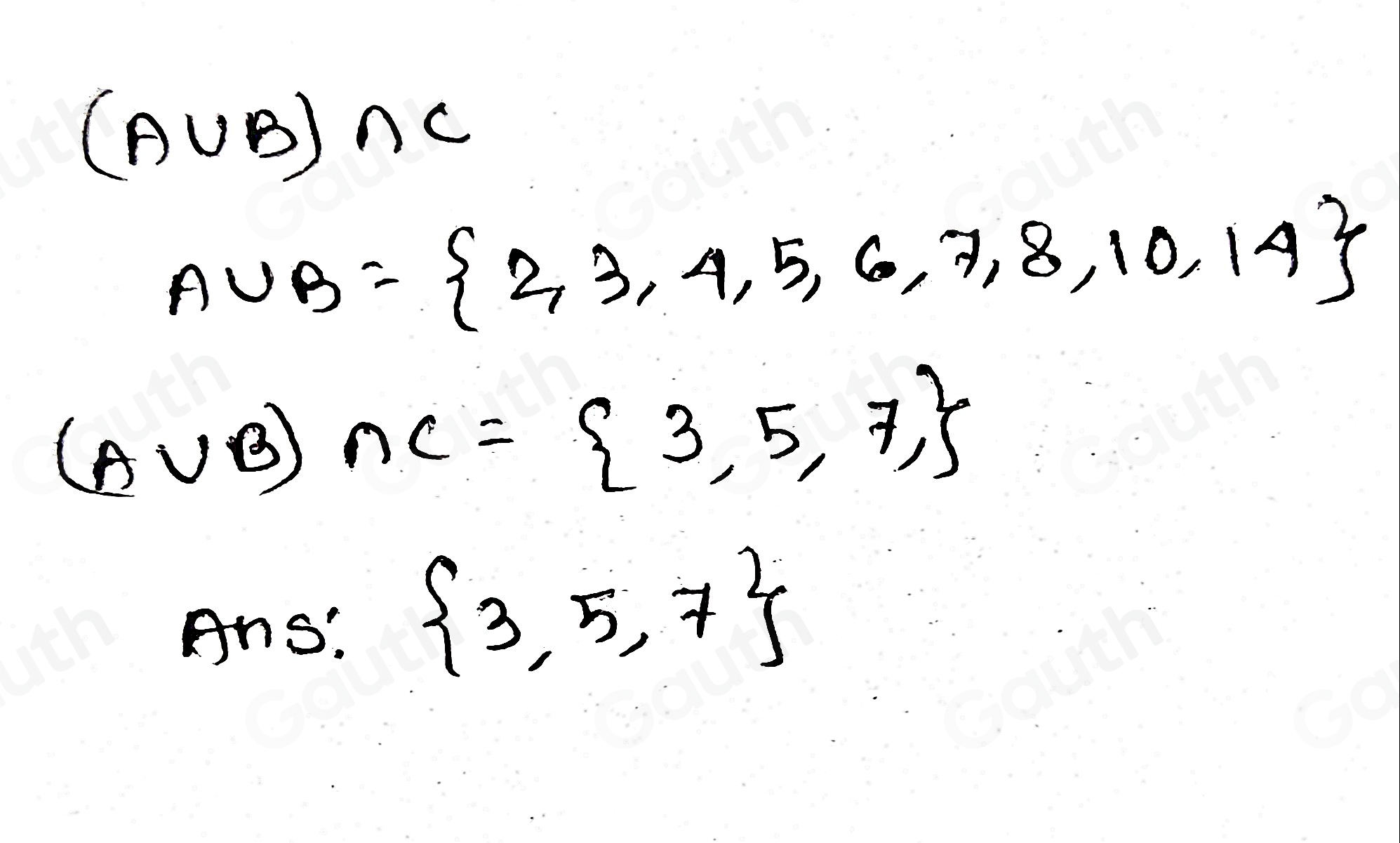 Solved: Use the given sets to find (A∪ B)∩ C. A= 3,4,5,6,7,8 B= 2,4,6,8,10,14 C= 1,3,5,7,9,11,13 ...