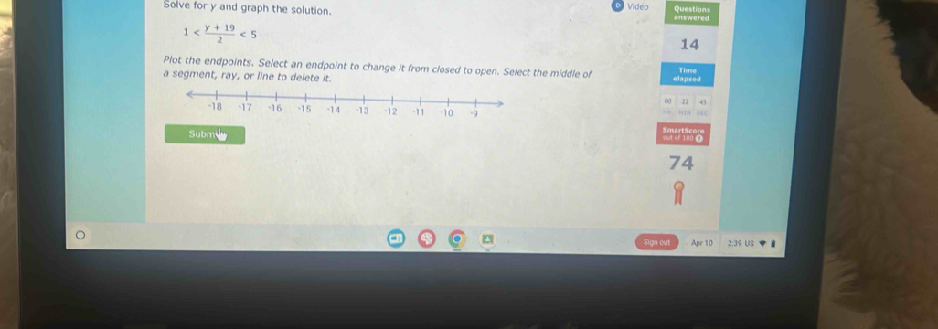 Solved: Solve for y and graph the solution. Video Questions 1