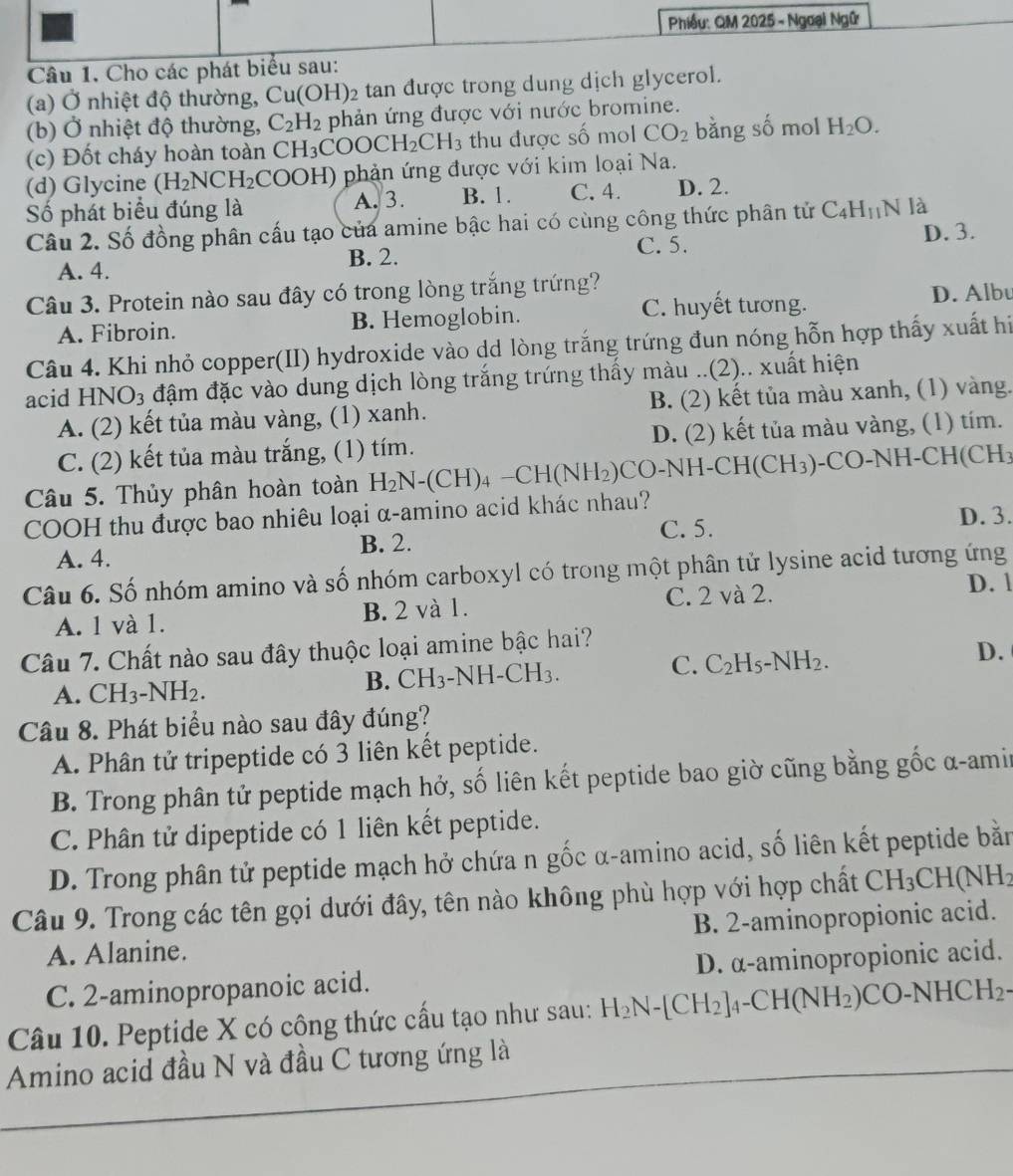 Giải quyết:Ở nhiệt độ thường, Cu(OH) 2 tan được trong dung dịch ...