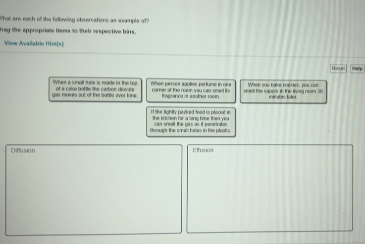 Solved: What are each of the following observations an example of? Drag ...