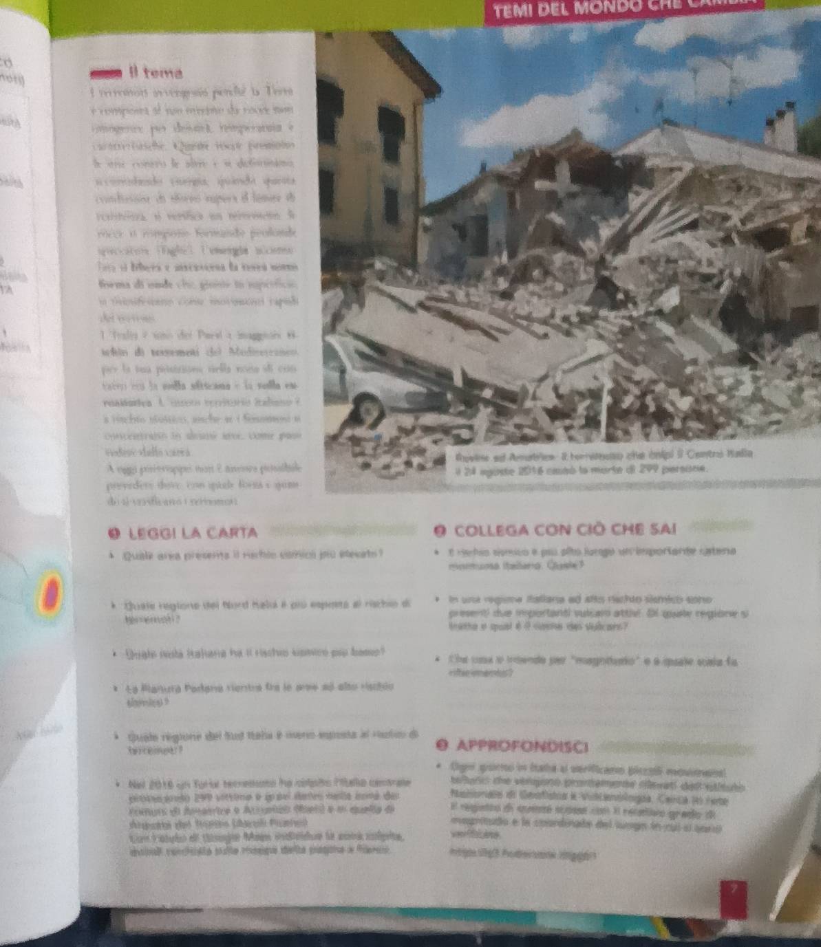 Risolto:TEMI DEL MONDO CHE reitly Il tema l rrrromon arvergnsió pendz 6 ...