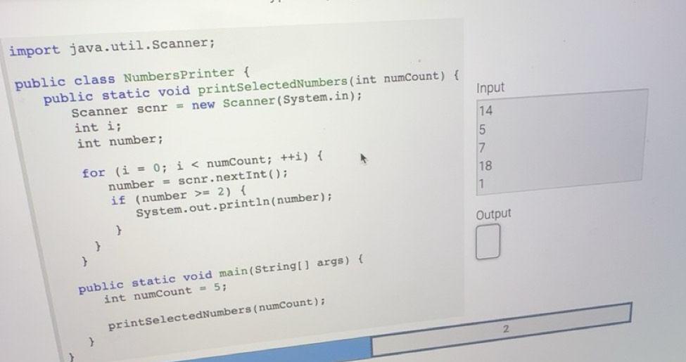 Solved: import java.util.Scanner; public class NumbersPrinter public ...