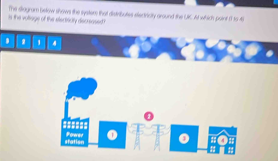 Solved: The diagram below shows the system that distributes electricity ...