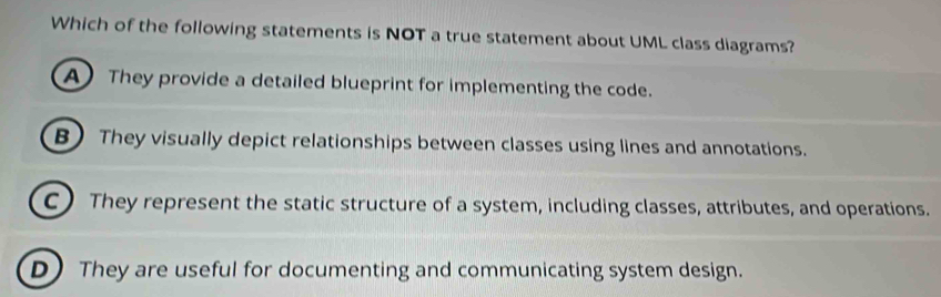 Solved: Which of the following statements is NOT a true statement about ...