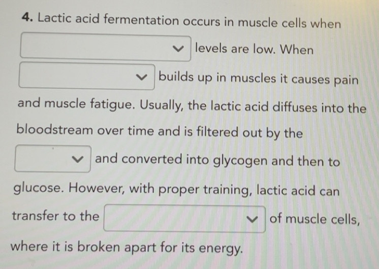 Solved: Lactic acid fermentation occurs in muscle cells when ∴ ADC=∠ ...