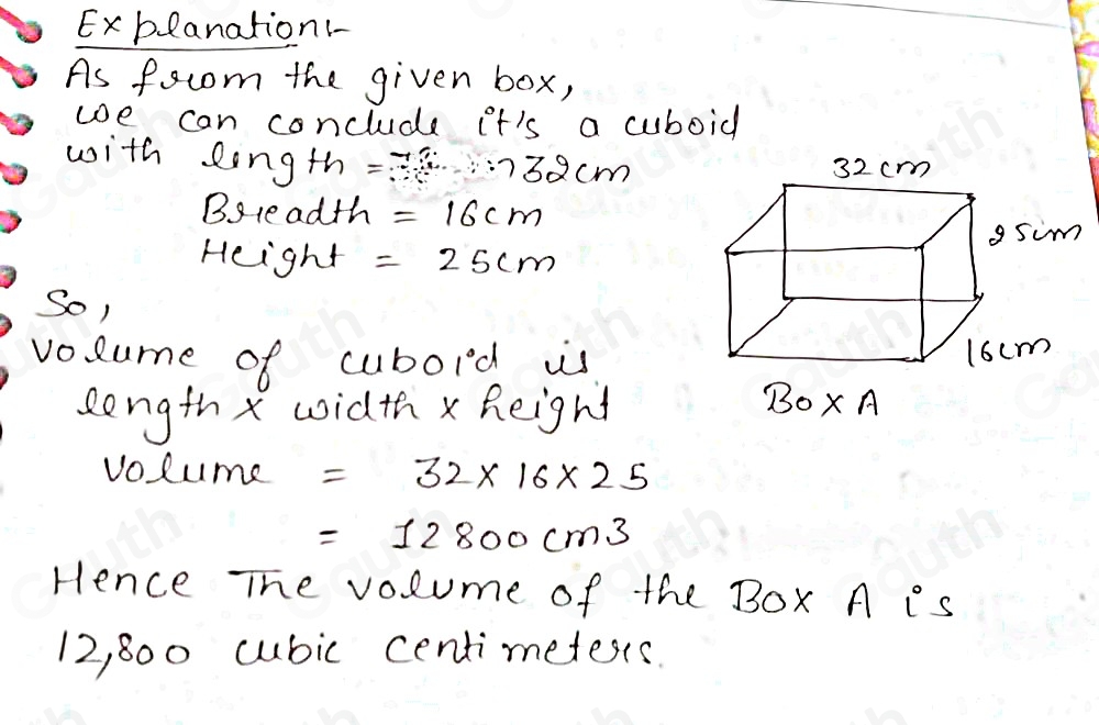 Solved: To the nearest cubic centimeter, what is the volume of Box A ...