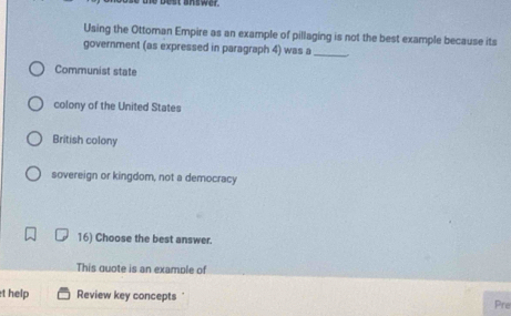Solved: Just answer. Using the Ottoman Empire as an example of ...