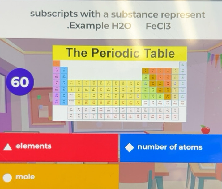 Solved: subscripts with a substance represent .Example H2O FeCl3 The ...