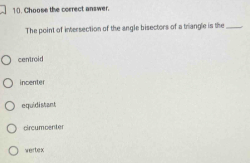 Solved: Choose the correct answer. The point of intersection of the ...