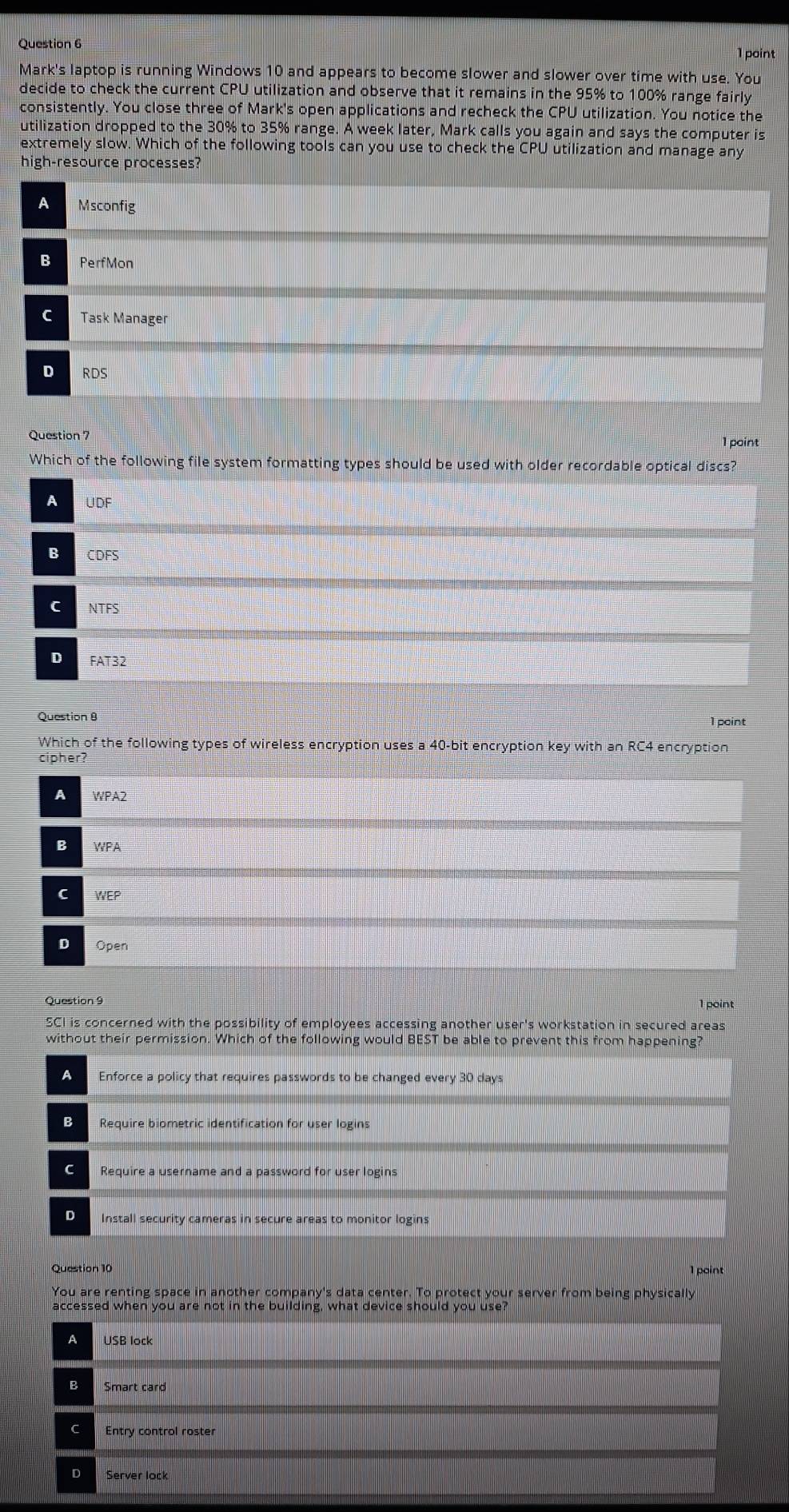 Solved: Mark's laptop is running Windows 10 and appears to become ...
