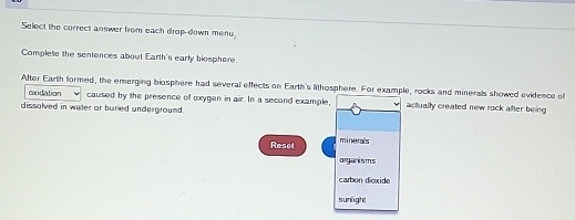 Solved: Select the correct answer from each drop-down menu. Complete ...