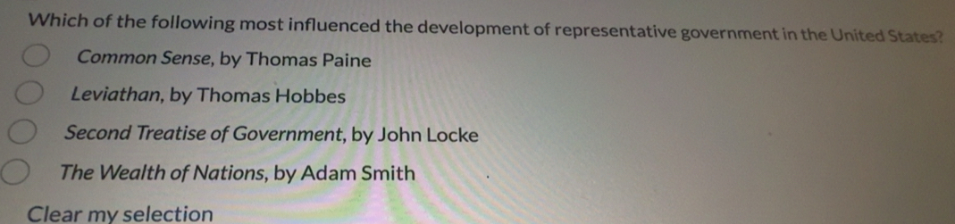 Solved: Which of the following most influenced the development of ...